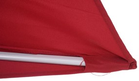 Slunečník půlkruh Parla - polyester/hliník - 300cm bordó se stojanem