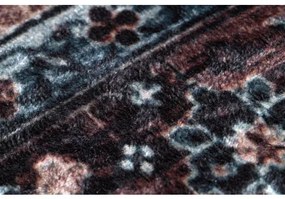ANDRE mycí kobereček Ornament 1826 vintage protiskluz hnědá / modrý velikost 160x220 cm | krásné koberce cz