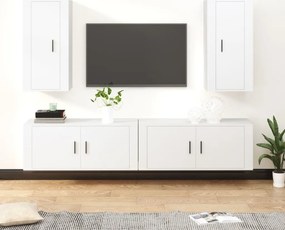 vidaXL 4dílný set TV skříněk kompozitní dřevo [3188695] Barva: Bílá