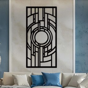 dřevo života Dřevěný panel GATSBY V Zvolte rozměr (cm): 40x80, Zvolte barvu dekoru: Černá