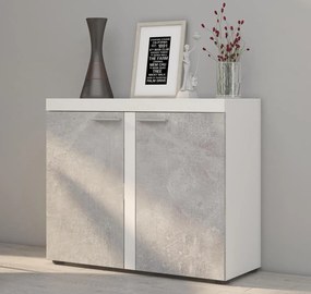 FALCO Komoda Rizo 2D bílá/beton