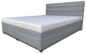 Manželská postel 160 cm Rebeka (s pěnovými matracemi) (světle šedá). 1030949