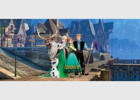 Dětská vliesová fototapeta na zed' Ledové království ve městě, Disney | 202 x 90 cm | DFTDNH 5365