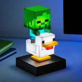 Paladone Icon Light Chicken Jockey Minecraft / Stolní lampa / 11 cm /