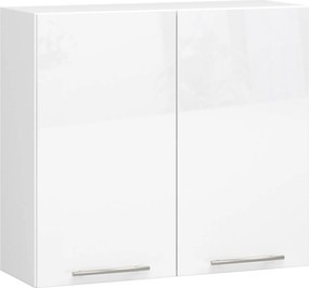 Závěsná kuchyňská skříňka Olivia W80 bílá/bílý lesk