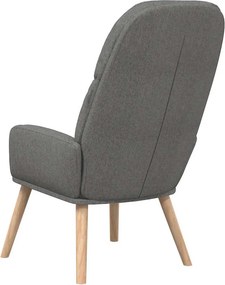 Relaxační křeslo světle šedé textil 340990