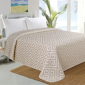 Přehoz na postel Dolce béžové TiaHome - 140 x 220cm