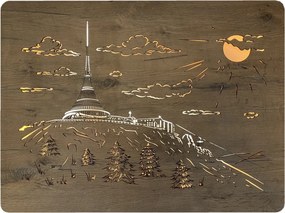 Li-Go "Ještěd" světelný obraz 230V 90x62 cm provedení povrchu: bříza