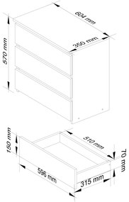 Komoda Cleania CL3 (olše). 1068543