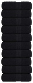 Ručníky FROGN 10 ks černé 30x30 cm 360 g/m² 136946