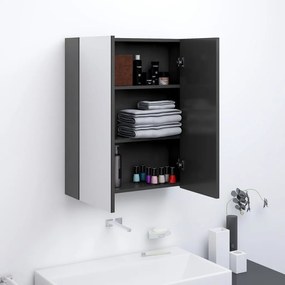 Koupelnová skříňka se zrcadlem 60 x 15 x 75 cm MDF šedá