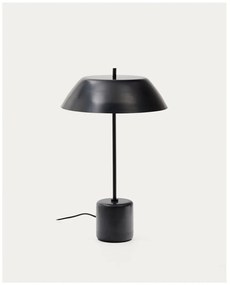 Černá mramorová stolní lampa s kovovým stínidlem (výška 58 cm) Sayra – Kave Home