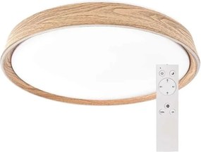 EMOS Stropní LED svítidlo ILVI s dekorem dřeva 500mm 45W CCT s DO ZM5161