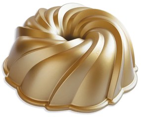 Nordic Ware forma na bábovku Swirl, 10 cup zlatá, 94077