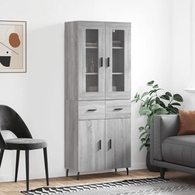 Skříň highboard šedá sonoma 69,5 x 34 x 180 cm kompozitní dřevo,  3198551