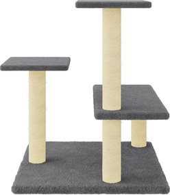 Škrabadlo pro kočky se sisalovými sloupky tmavě šedé 61 cm 172087