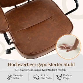 Costway Ergonomická kancelářská židle s područkami a kolečky, výškově