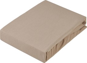 XXXLutz PROSTĚRADLO NA VRCHNÍ MATRACI, žerzej, šedohnědá, 180/220 cm Novel - Prostěradla - 004550010602