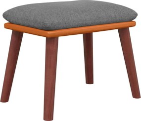 Podnožka světle šedá 45x29,5x35 cm textil a umělá kůže 341479