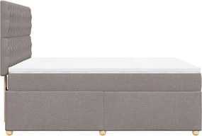 Box spring postel s matrací taupe 140x200 cm textil 3291314