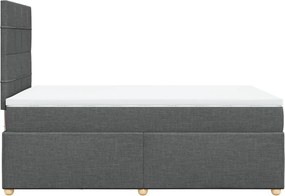 Box spring postel s matrací tmavě šedá 120x200 cm textil 3291248