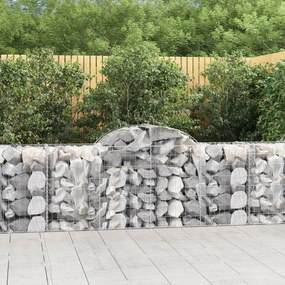 Klenuté gabionové koše 8 ks 200x50x80/100 cm pozinkované železo 3146305