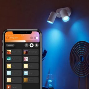 Bluetooth LED bodové svítidlo Philips Hue Fugato 50632/31/P7 2xGU10/5,7W 2000-6500K RGB