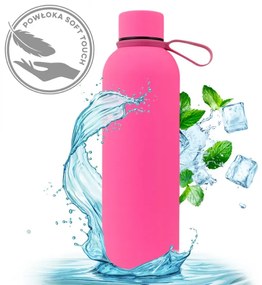 Flamenco Mystique Láhev na vodu 500ML nerezová ocel termoláhev fuchsiová vrstva SOFT TOUCH BD46F
