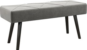 HOMCOM čalouněná lavice sametového vzhledu lavice k posteli lavice do předsíně X-vzor do 120 kg šedá 100x36x45 cm do ložnice |
