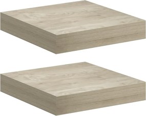 Plovoucí nástěnné police 2 ks dub 23 x 23,5 x 3,8 cm MDF 323866