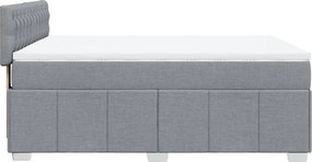 Box spring postel s matrací světle šedá 140 x 190 cm textil 3287070