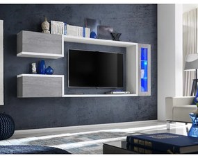 Obývací Stěna Galaxy 235cm Beton/Bílý