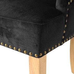 vidaXL Jídelní židle 2 ks masivní dubové dřevo a samet [245513] Barva: Stříbrná
