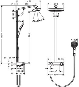 Hansgrohe Raindance Select E Sprchový systém 27283000