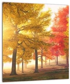 Obraz podzimních stromů (30x30 cm)