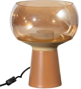 OnaDnes -20% Hoorns Žlutá kovová stolní lampa Boletus ø 24 cm