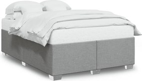 Rám postele bez matrace světle šedý 140 x 200 cm textil 3284478