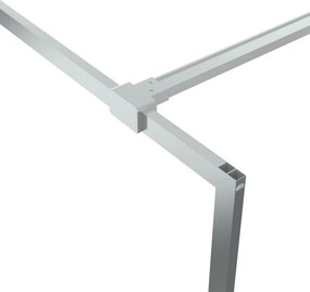 Sprchová zástěna walk-in stříbrná 115 x 195 cm čiré ESG sklo 152118