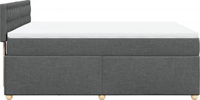 Box spring postel s matrací tmavě šedá 160x200 cm textil 3289046