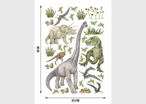 Dětská samolepka na zeď Dino | 42.5 x 65 cm | DDK1747