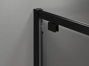 Mexen Exo, dvojité výklopné sprchové dveře, 110 cm, transparentní sklo, černá, 8182-110-000-70-00