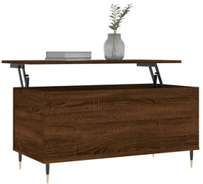 Konferenční stolek hnědý dub 90 x 44,5 x 45 cm kompozitní dřevo - Default Title