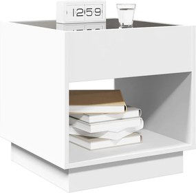 Noční stolek s Infinity LED bílý 50 x 50 x 50 cm 3284084