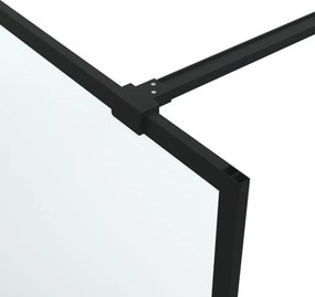 Sprchová zástěna walk-in černá 100 x 195 cm mléčné ESG sklo 152112