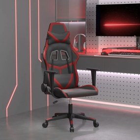 Herní židle černá a vínová umělá kůže 3143672
