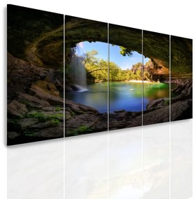 Malvis ® Vícedílný obraz - Pohádkový vodopád Velikost: 150x60 cm