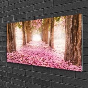 Obraz na skle Strom Růže Květiny Příroda 120x60 cm