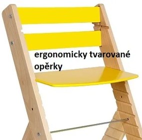 WOOD PARTNER Rostoucí židle pro školáky Vendy lak/žlutá