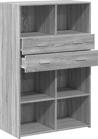 Skříň highboard šedá sonoma 80 x 42,5 x 124 cm kompozitní dřevo 3281390