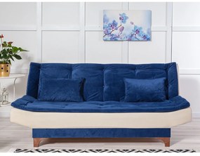 Atelier del Sofa 3-místná pohovka Kelebek - Dark Blue, Cream, Tmavá Modrá, Krémová